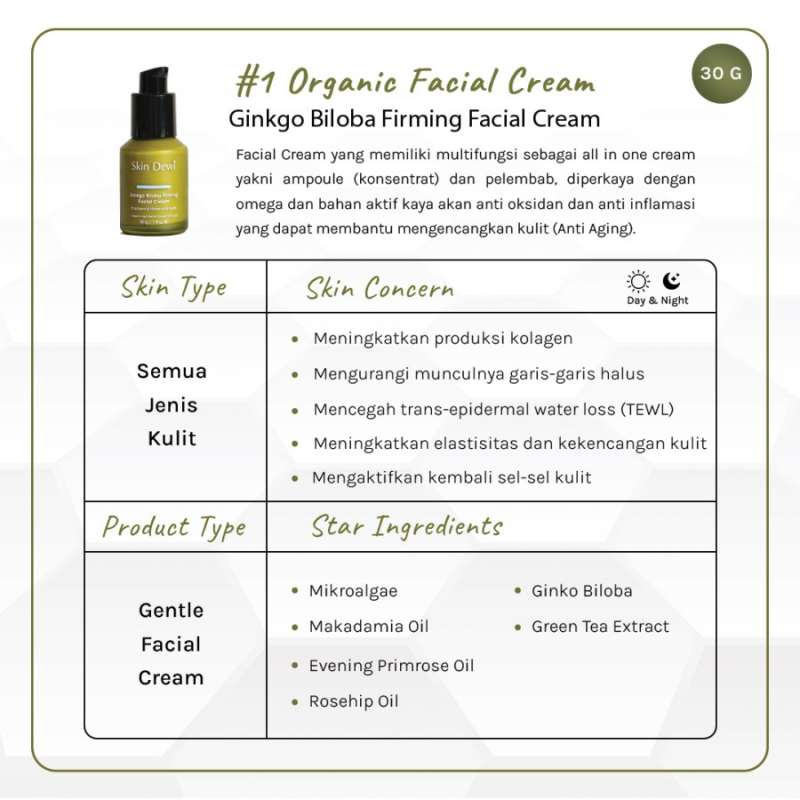 Ginkgo Biloba Firming Facial Cream